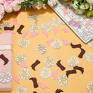 Sherr 400 Pcs Wedding Table Confetti Wedding Hat Confetti 70s 80s Disco Ball Cowgirl Party Decorations Engagement Party Supplies Girls Night Birthday Favors for Western Cowboy (Cool Style)