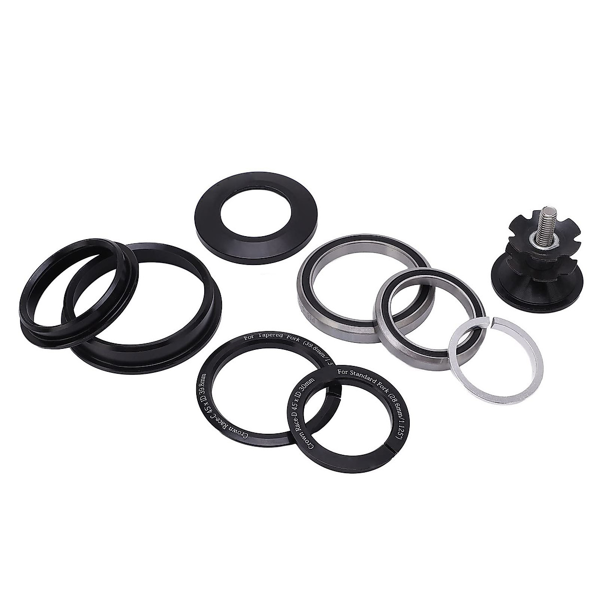 BuyWeek Bike Headset Bearings, Aluminum Alloy Bicycle Headset Top Caps Bearings Bicycle Accessories for Mountain Road Bike