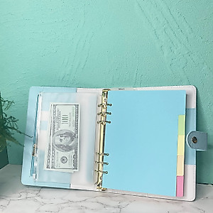 A5 6-Ring Planner kit with Planner Refill Inserts, Cash Pockets, Matched Labels, Christmas Gift Kit with Gift Box,Card and Pen 9.25 x 7.08'' (Harphia, 142B-Mint)