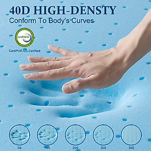 Maxzzz 2 Inch Mattress Topper King Memory Foam, Firm Bed Foam Mattress Topper with Remover Soft Cover, High Density Memory Foam Mattress Pad, Certipur-Us & Oeko-Tex Certified