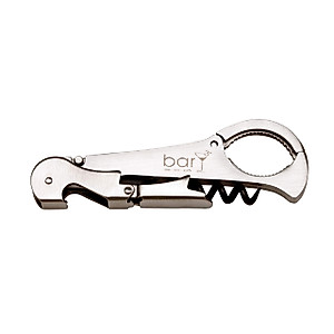 BARY3 WAITERS CORKSCREW WITH FOIL CUTTER - STAINLESS STEEL WAITERS CORKSCREW WITH BUILT-IN BOTTLE OPENER AND KNIFE - AVAILABLE AS 1 CORKSCREW OR IN A PACK OF 2! (2)