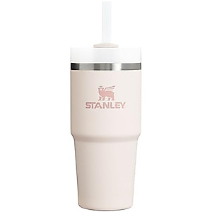Stanley Quencher H2.0 Tumbler with Straw 14 oz | Flowstate 3-Position Lid | Cup Holder Compatible for Travel | Insulated Stainless Steel Cup | BPA-Free | Rose Quartz 2.0