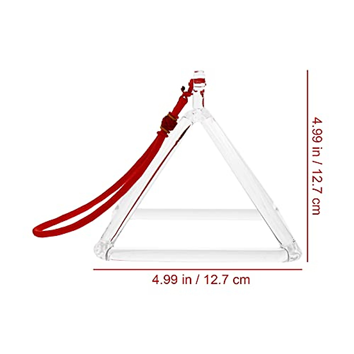 ARTIBETTER 5 Inches Crystal Singing Pyramid Healing Musical Instrument with Glass Striker Bag for Sound Healing Meditation Accessories