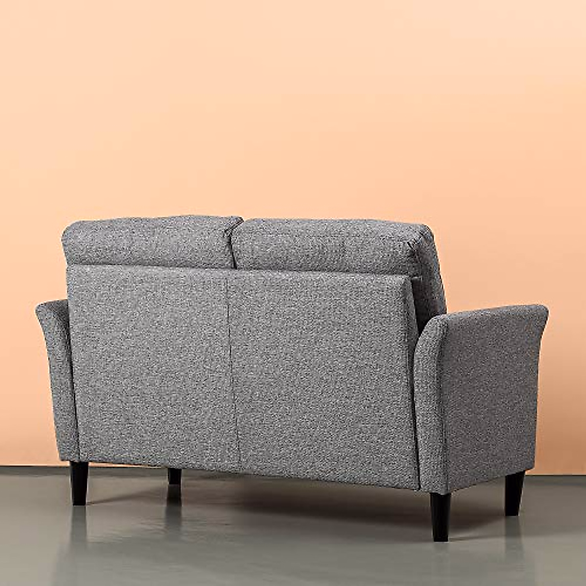 ZINUS Jackie Loveseat Sofa / Easy, Tool-Free Assembly, Soft Grey