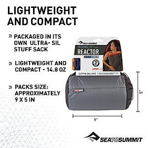 Sea to Summit Reactor Insulated Sleeping Bag Liner, Fleece (79 x 28)