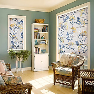 Artdix Roman Shades for Windows, Floral Blackout Cordless Roman Shades for Farmhouse, Doors, Kitchen Windows, Easy to Install