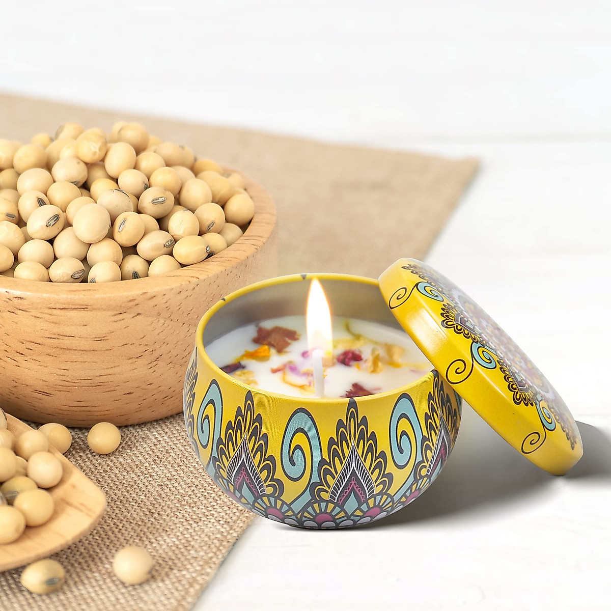 Birthday Gifts for Women Unique Gifts for Women Funny Gifts for Women Mom Best Friend Insulated Wine Tumbler and Candles 4 Pack Gift Set Box Basket