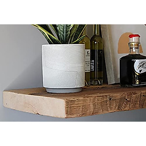 Urban Legacy Deep Floating Shelves | Reclaimed Wide Plank Barn Wood Shelves with Low Profile Brackets | High Weight Capacity (36" x 11" x 2")