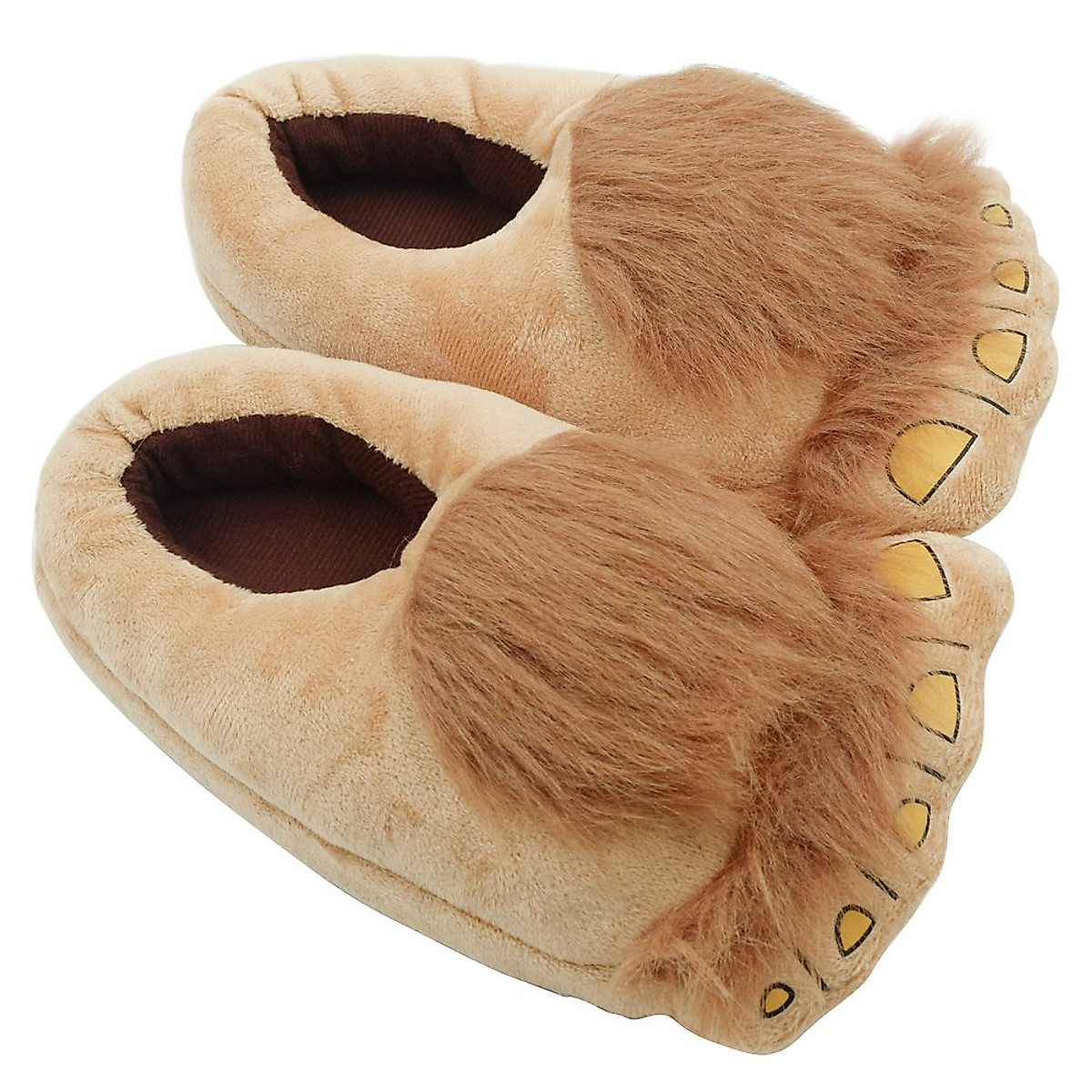Ibeauti Little Kids Furry Monster Adventure Slippers, Comfortable Novelty Warm Winter Hobbit Feet Costume Slippers for Boys Girls
