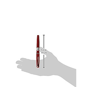 PILOT Falcon Collection Fountain Pen, Red Barrel with Rhodium Accents, Soft Extra Fine Nib, Blue Ink (71620)