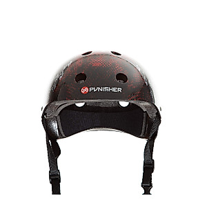 Punisher Skateboards TNT 11-Vent Multi-Sport Skateboard and BMX Helmet, Youth Size Medium, Includes Extra Helmet Pads, black, tnt (9202)