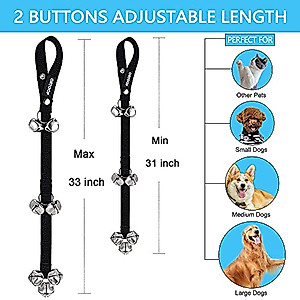 Dog Doorbells for Dog Training - CATOOP Adjustable Door Bell for Puppy with Collapsible Travel Pet Cat Dog Bowl