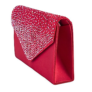 LIFEWISH Envelope Evening Bag Glitter Rhinestone Clutch Purse Wedding Party Shoulder Bag for Women