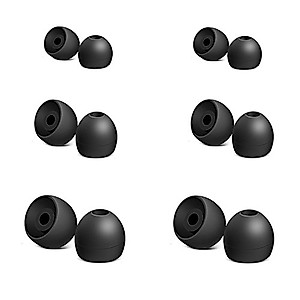 TEEMADE Replacement Ear Tips for Galaxy Earbuds S8 - Earphone Earpads Ear Gels 12 Pieces (Black)