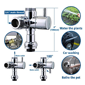 MaxSen Commercial Sink Faucet Wall Mount 8 Inch Adjustable Center with 3/4'' Gargen Hose End,Commercial Kitchen Faucet with 12" Swivel Spout fit for 1,2,3 Restraurant Compartment Sink.