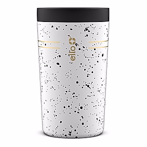 Ello Jones Stainless Steel Travel Coffee Mug -Travel Tea Mug, 11oz, White Speckles