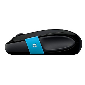 Microsoft Sculpt Comfort Mouse - Black. Comfortable design, Customizable Windows Touch Tab, 4-Way Scrolling,Bluetooth Mouse for PC/Laptop/Desktop, works with Mac/Windows Computers