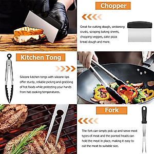 Blackstone Griddle Accessories Kit, 145 Pcs Flat Top Grill Accessories for Blackstone and Camp Chef, Professional Grill Spatula Stainless Steel BBQ Accessories for Men Outdoor Camping
