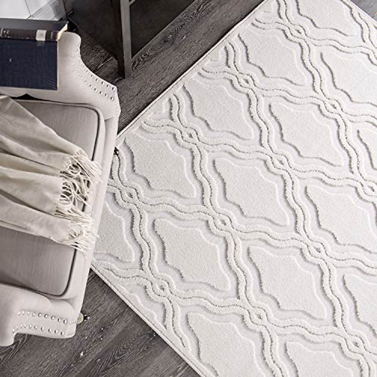 My Texas House by Orian Indoor/Outdoor Cotton Blossom Area Rug, 7'9" x 10'10", Natural