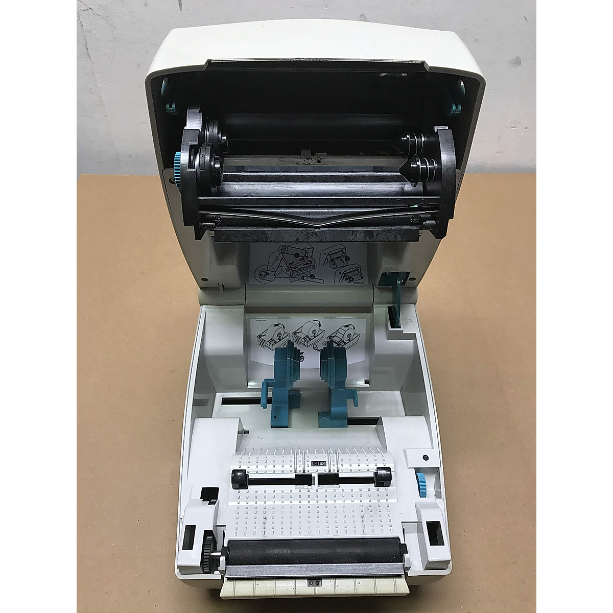 #S6B Zebra TLP 2844 Printer 2844-10301-0001 W/New Adapter, USB, Power Cables &Print