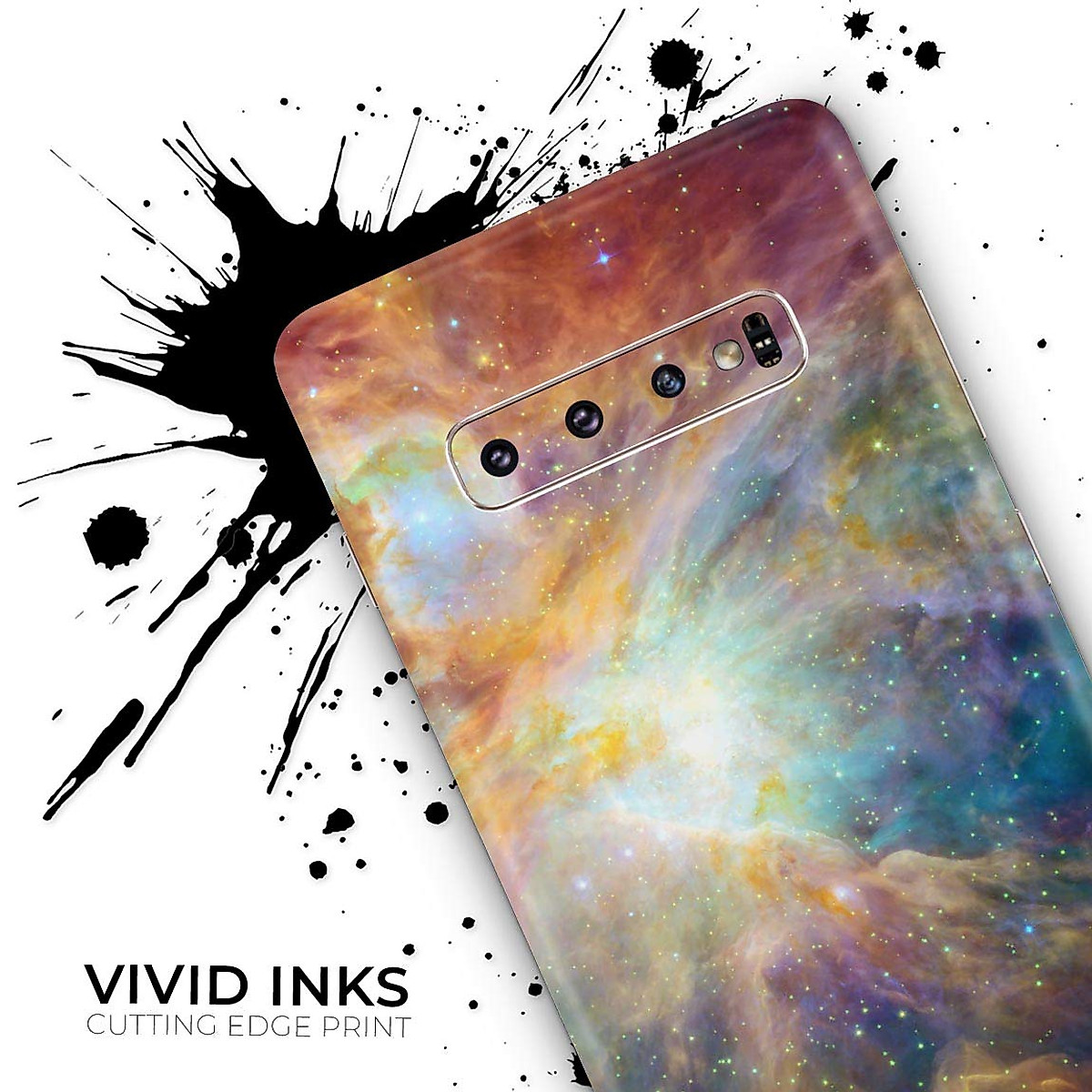 DesignSkinz Mutli-Colored Clouded Universe Protective Vinyl Decal Wrap Skin Cover Compatible with The Samsung Galaxy S20 (Screen Trim & Back Glass Skin)