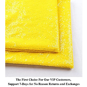 Pardecor Sequin Curtains Panels Sequin Backdrop Curtain Glitter Curtains Sparkle Photo Booth Backdrop Shimmer Backdrop for Parties Wedding Backdrop (2pc 2ftx8ft, Yellow)…