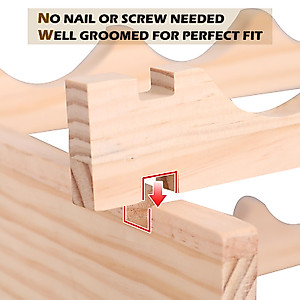 Wooden Stackable Storage Modular countertop Wine Rack Cabinet-Freestanding for Floor Wine Display Stand Holder (16bottle)