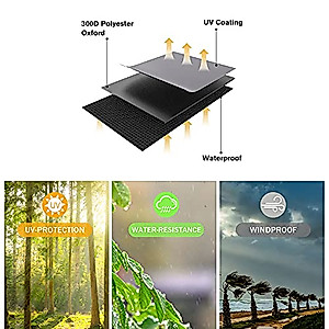 Creole Feast CR2001 Premium Oxford Grill Cover, Waterproof, Heavy-Duty for All-Year Weather Protection, Black