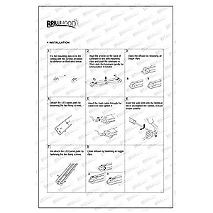 BRILLIHOOD LED Vapor Proof 4ft Light Fixture, 36 Watt, 4000lm, 6000K (Bright White), Clear Cover, IP65 Waterproof 4' Long Overhead Shop Light, Indoor/Outdoor Lighting, 4-Pack
