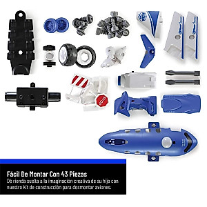 Electric Drill Airplane Take Apart Toy | Convert to Remote Control | Easter Gift for Boys 3-7 | Build Realistic Plane for Toddlers | Assembly Set with Screwdriver | Kids' Aeroplane Toy