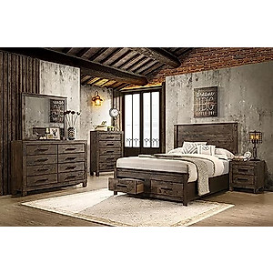 Coaster Home Furnishings Woodmont California King Storage Bed Rustic Golden Brown