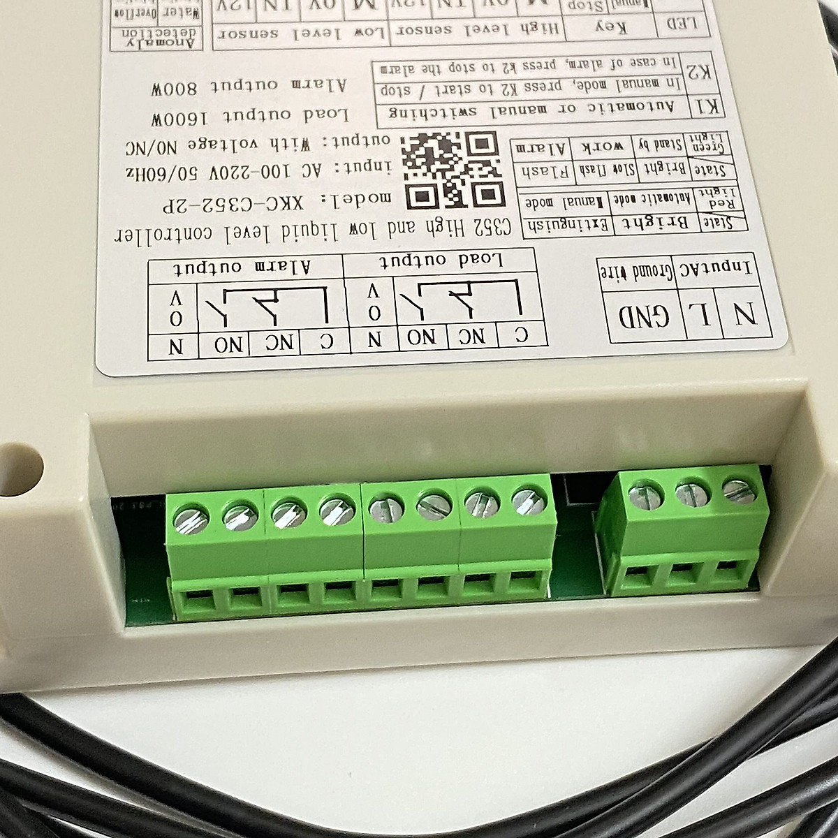 Taidacent Automatic Water Level Controller Water Pump Controller Water Tank Automatic Filling System Either to Fill or Empty a Tank Two Non Contact Water Tank Water Level Sensors 1 Meter Cable