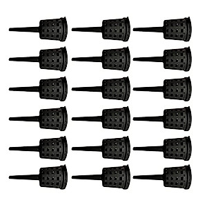 YARDWE 150pcs Fertilizer Mesh Basket with Lid Plastic Planting Food Net Pot Garden Nutrition Cups for Succulent Orchid Bonsai