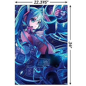 Trends International Hatsune Miku - Screens Wall Poster, 22.375" x 34", Unframed Version