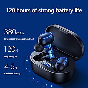 Wireless Earbuds, Bluetooth Headphones LED Display Charging Case IPX7 Waterproof with Microphone High-Fidelity Stereo Earphones for Sports Work