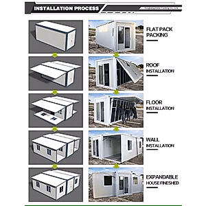 Fully Equipped 20ft Modern 2024 Luxury Prefabricated Container House 3 Bedroom 1 Bathroom 1 Kitchen - Modern Prefab Villa, Insulated Expandable Container, Mobile Tiny Home, Free Electric Water Heater