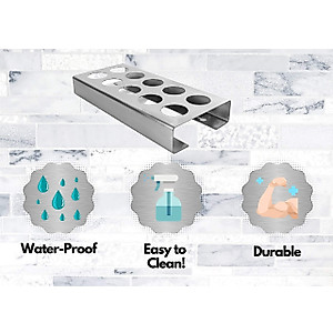 Polar Whale Brushed Stainless Steel Coffee Pod Organizer Storage Tray Counter Stand or Wall Mount Compatible with Keurig K-Cup KCup for Kitchen Home Office Waterproof 19 x 14.5 Inches Holds 48