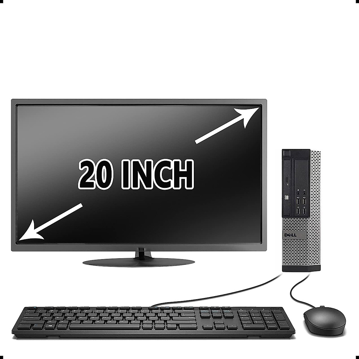 Dell Optiplex 990 SFF PC, Intel Core i5 3.1GHz, 8GB RAM, 1TB HDD, Keyboard & Mouse, Wi-Fi, 19" LCD Monitor, DVD-RW, Windows 10 (Renewed)