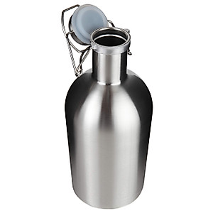 Trenton Gifts Stainless Steel Leak Proof Flip Top Growler | Holds 2 Liters!