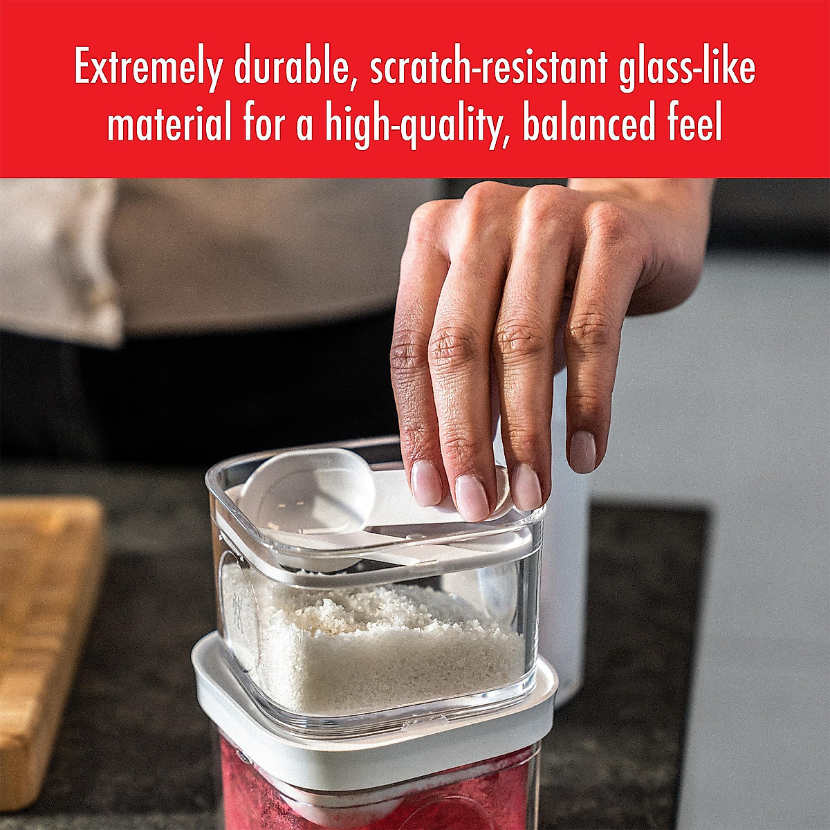 ZWILLING Fresh & Save CUBE Storage Organizer 6-Piece, S, Pantry Organizers and Storage, Plastic, BPA-Free Airtight Dry Food Storage Container, for Storing Herbs, Toppings, Small Nuts and more