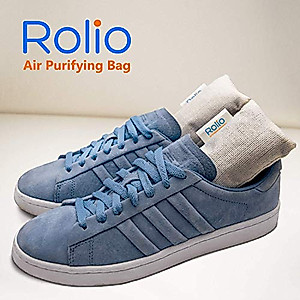 Rolio - Bamboo Charcoal Air Purifying Bag - Odor and Moisture Absorber for Home, Car, Closet, Bathroom, Litter Box, Shoes - Activated Charcoal Air Freshener