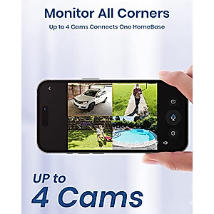 AOSU Solar Security Cameras Wireless Outdoor, 2K QHD Battery Powered Home Security System, 4 Cameras Kit with 166° Ultra-Wide View, Forever Power, Spotlight Camera, 32G Local Storage, No Monthly Fee