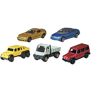 Matchbox Die-Cast Vehicle 5 Pack - Inspired by Mercedes-Benz ~ 5 Classic Styles and Colors