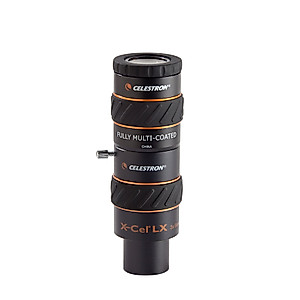 Celestron Ultima Edge - 10mm Flat Field Eyepiece - 1.25" & 93428 X-Cel LX 1.25-Inch 3X Barlow Lens (Black)