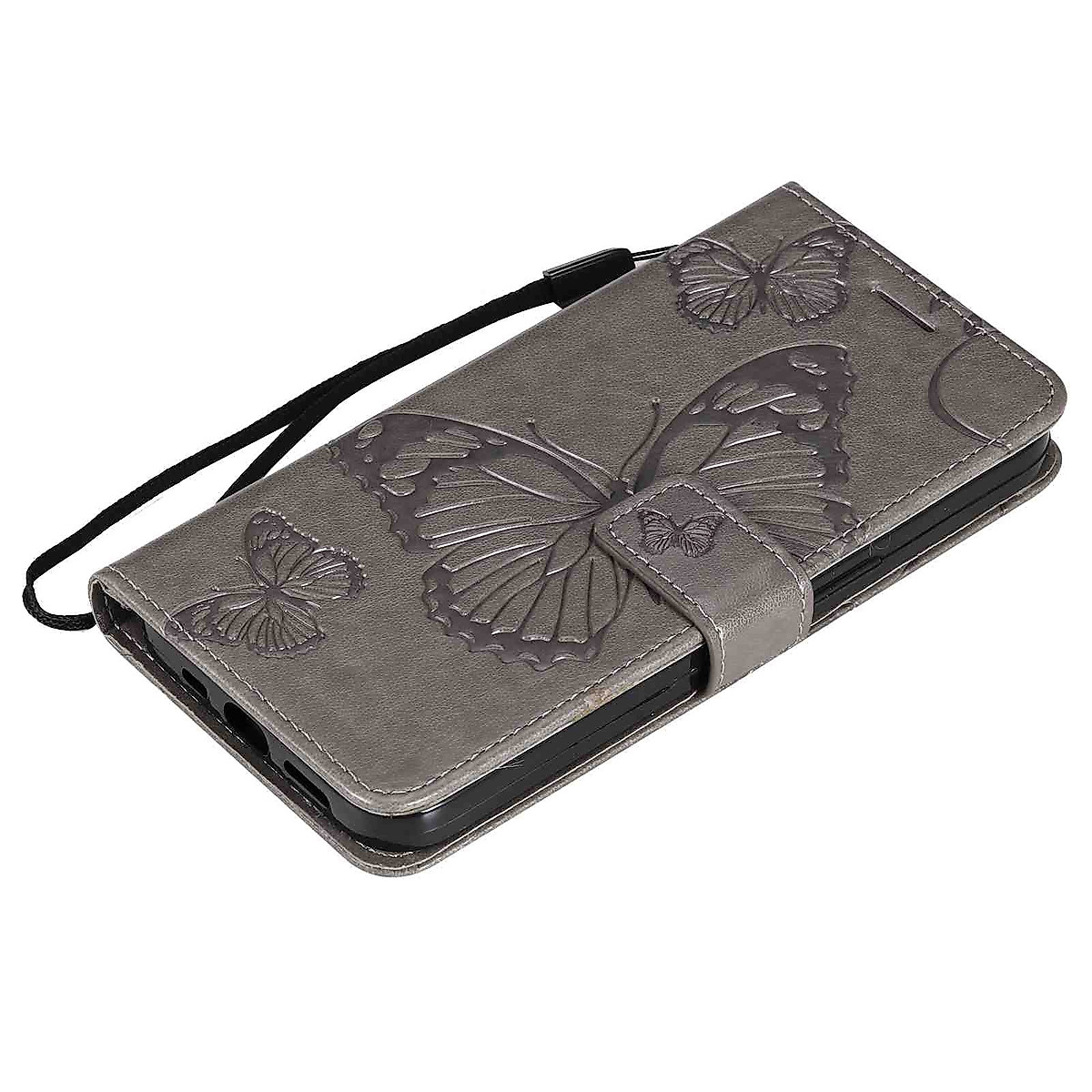 Fansipro Phone Cover Wallet Folio Case for LG V20, Premium PU Leather Slim Fit Cover for LG V20, 2 Card Slots, Exact fit, Gray