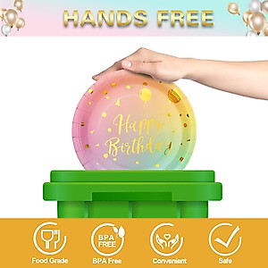 175PCS Rainbow Birthday Decorations,Birthday Plates and Napkins Party Supplies,Disposable Rainbow Birthday Plates,Pastel Paper Plates for Girl Women Birthday Party Decorations,Serves 25 Guests