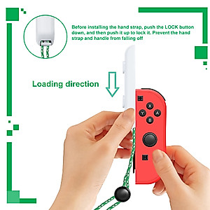 XBERSTAR 1 Pair Portable Controller Carrying Hand Strap Wrist Rope for Switch Video Games (White)