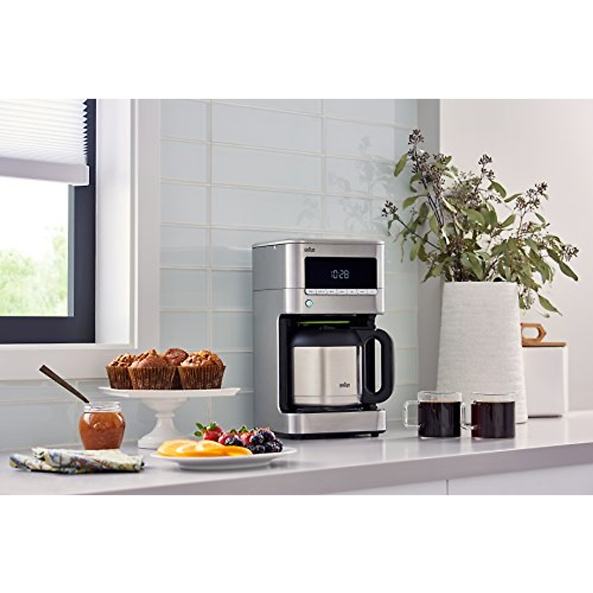 Braun KF7175 BrewSense Drip Coffee Maker with Thermal Carafe, 10 Cup