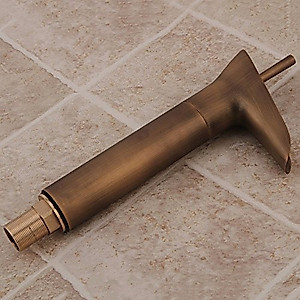 SJQKA-Artistic basin, platform washbasin, faucet, personalized fashion antique wrench type faucet, bamboo faucet, basin faucet