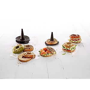 Lekue Bagel Maker with 6 Individual Bagel Molds, Brown